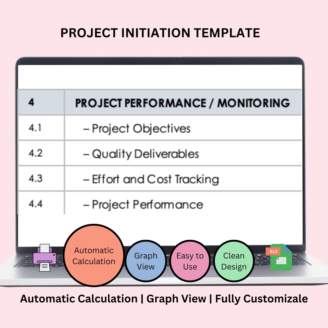 Project Initiation Excel Template Project Management Excel Spreadsheet ...