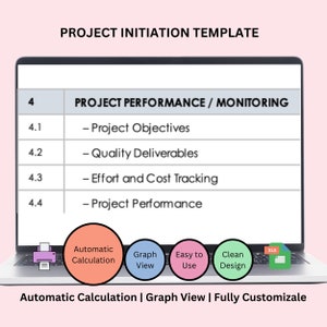 Project Initiation Excel Template Project Management Excel Spreadsheet ...