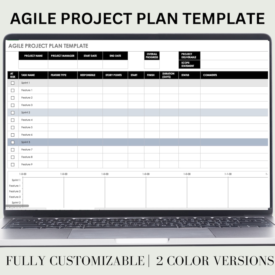 Agile Project Plan Template Excel Spreadsheet Project Plan Project ...