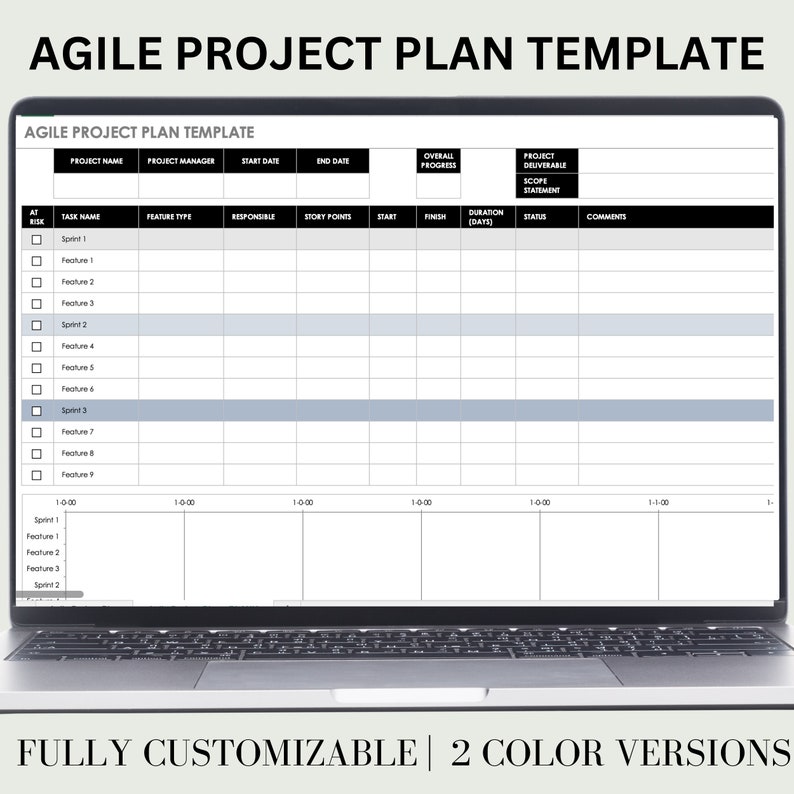 Agile Project Plan Template: Excel Project Tracker (digital Download ...