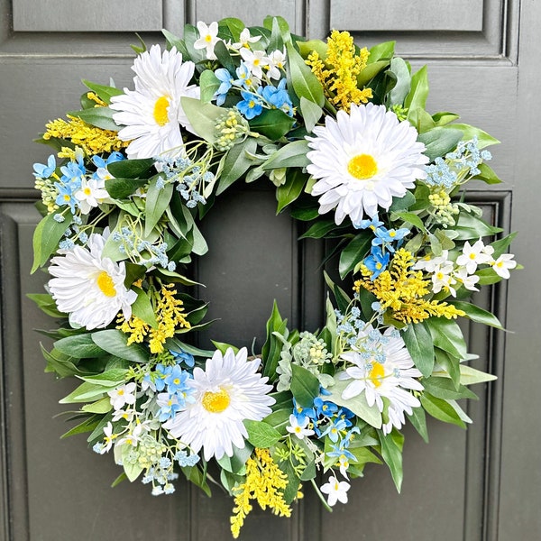 Daisy Wreath - Etsy