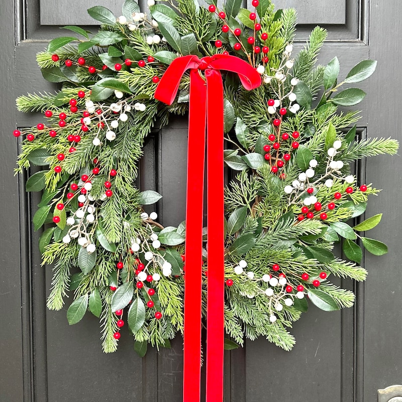 Red Berry Wreath - Etsy
