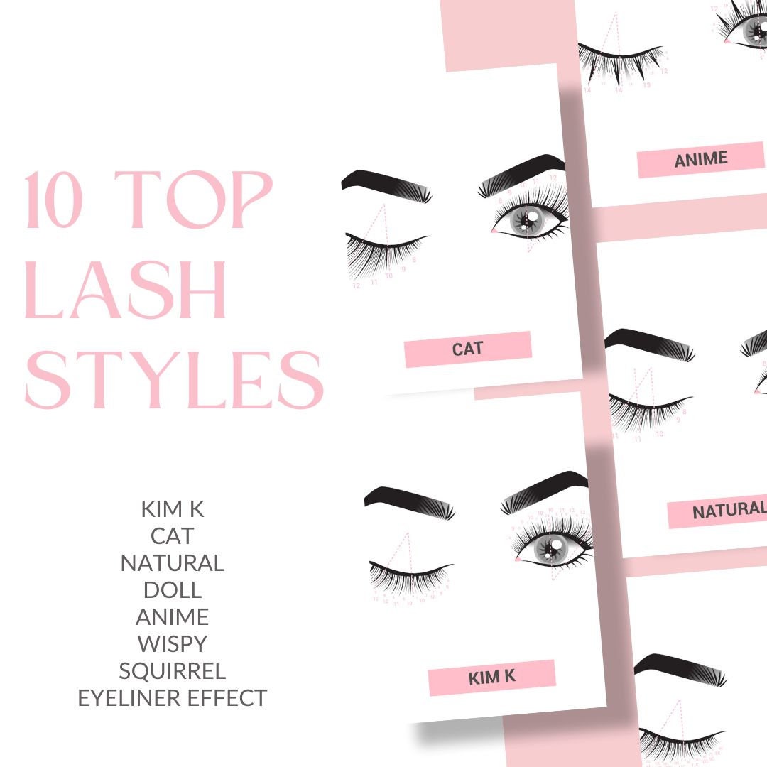 Top 10 Most Trending Lash Styles 2024! Kim K Lash Style, Wispy Lash ...