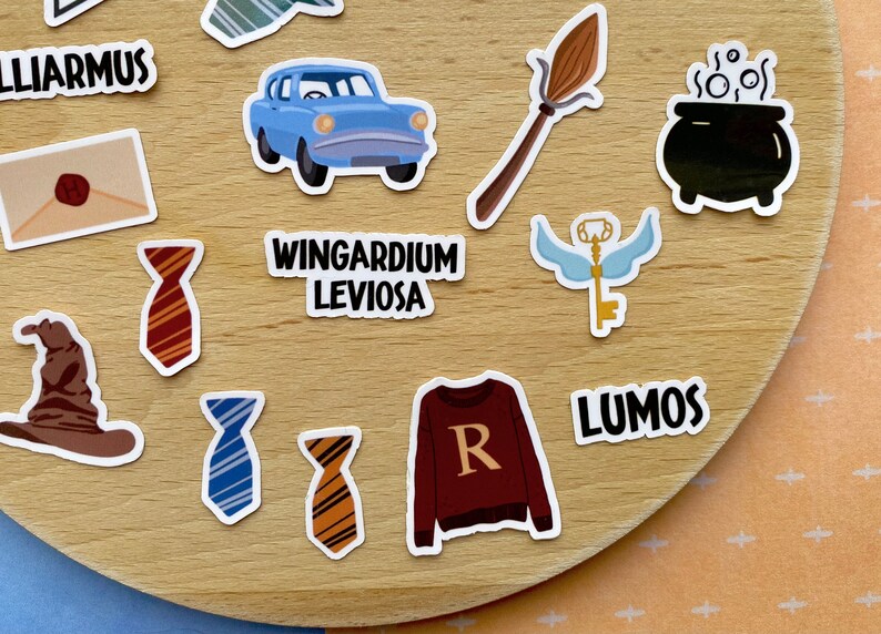 Harry Potter Sticker Set Small Waterproof Stickers Potter Fan Art Spell ...