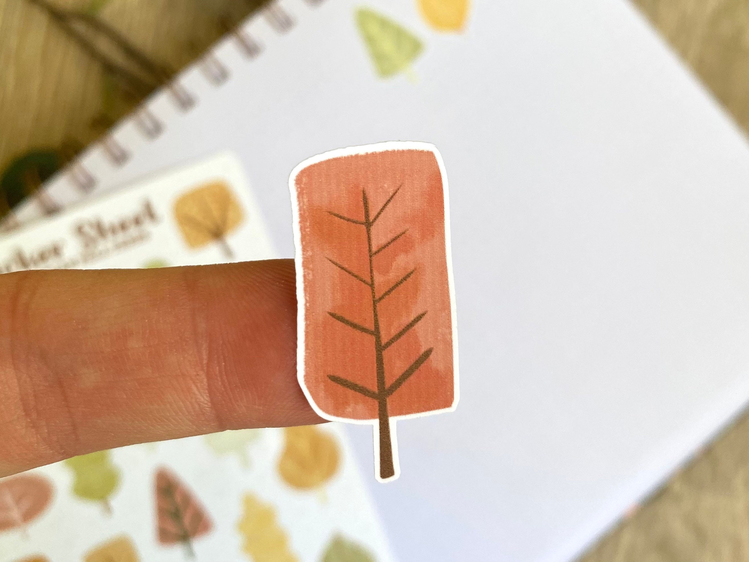 Fall Trees Sticker Sheet Cute Tree Stickers Fall Scrapbook - Etsy