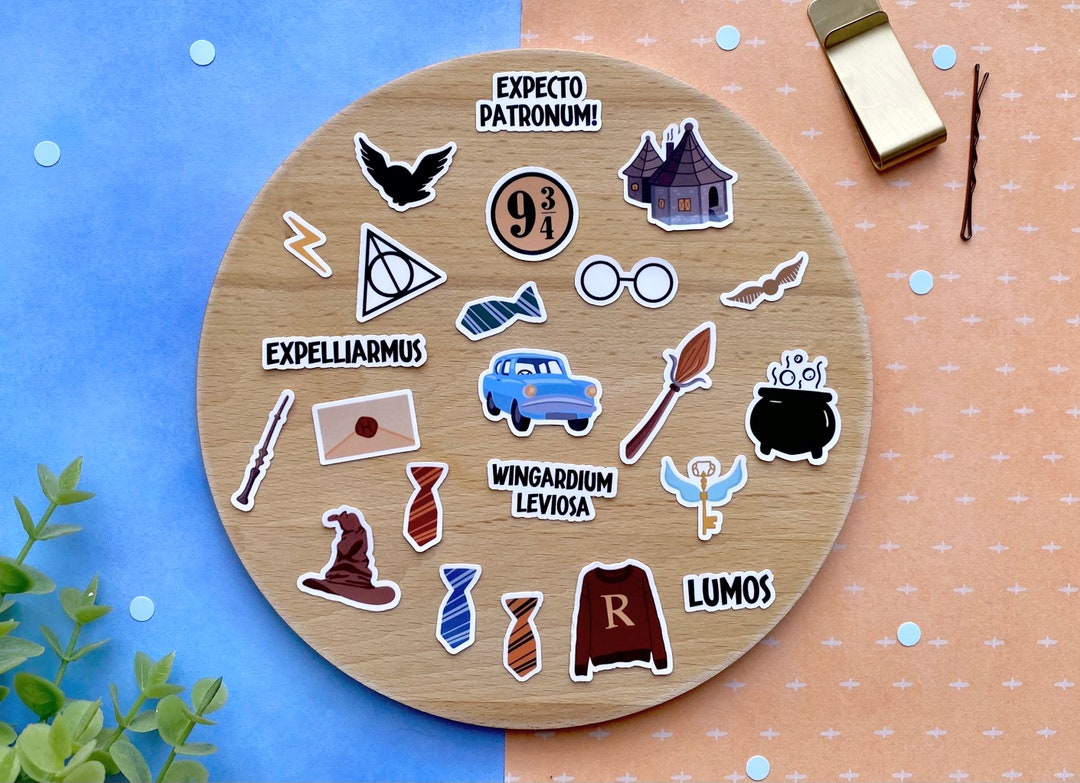 Harry Potter Sticker Set Small Waterproof Stickers Potter Fan Art Spell ...