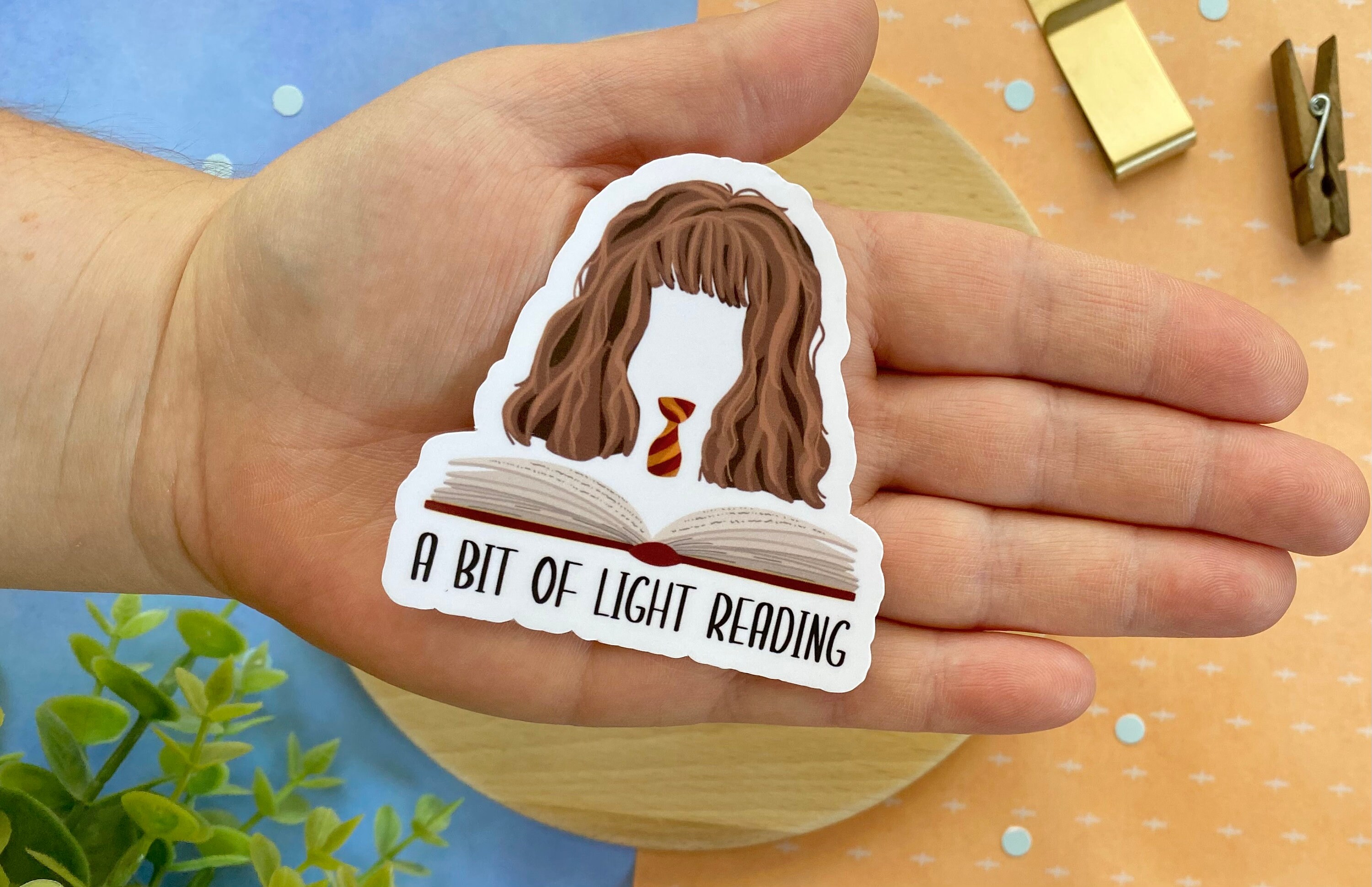 Hermione Book Sticker A Bit of Light Reading Quote Harry Potter ...
