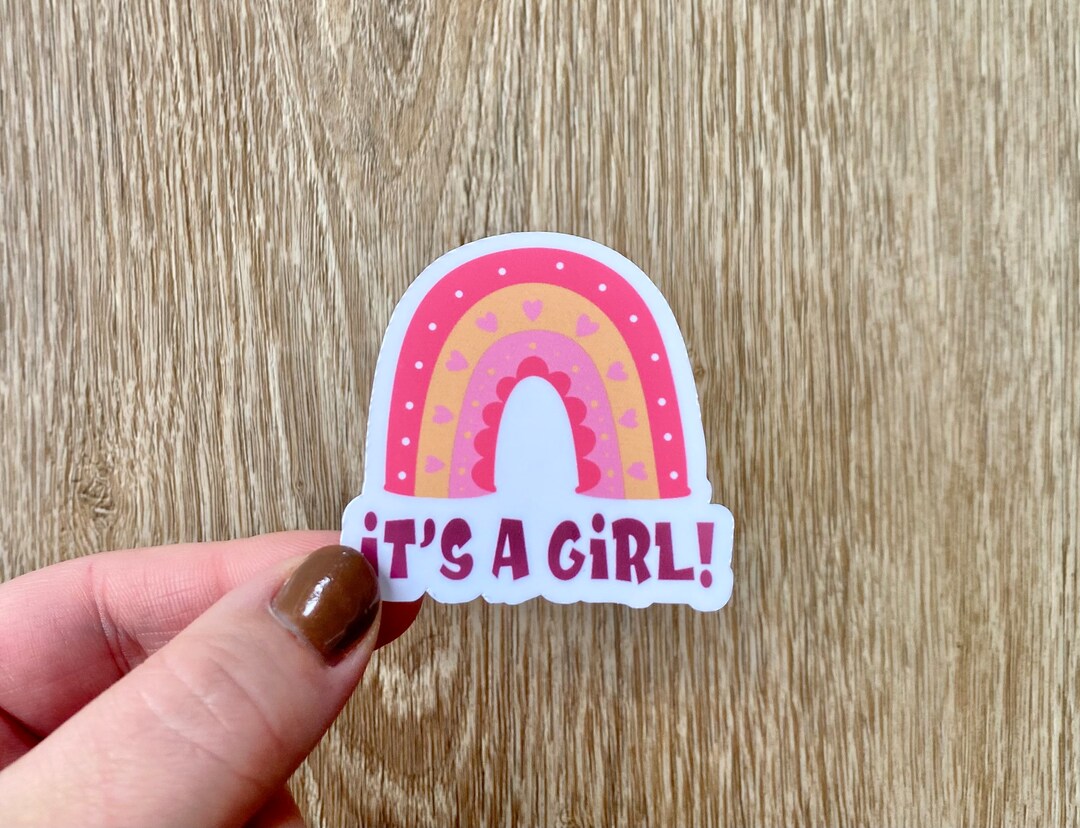 Its a Boy Its a Girl Rainbow Sticker Baby Shower Sticker - Etsy