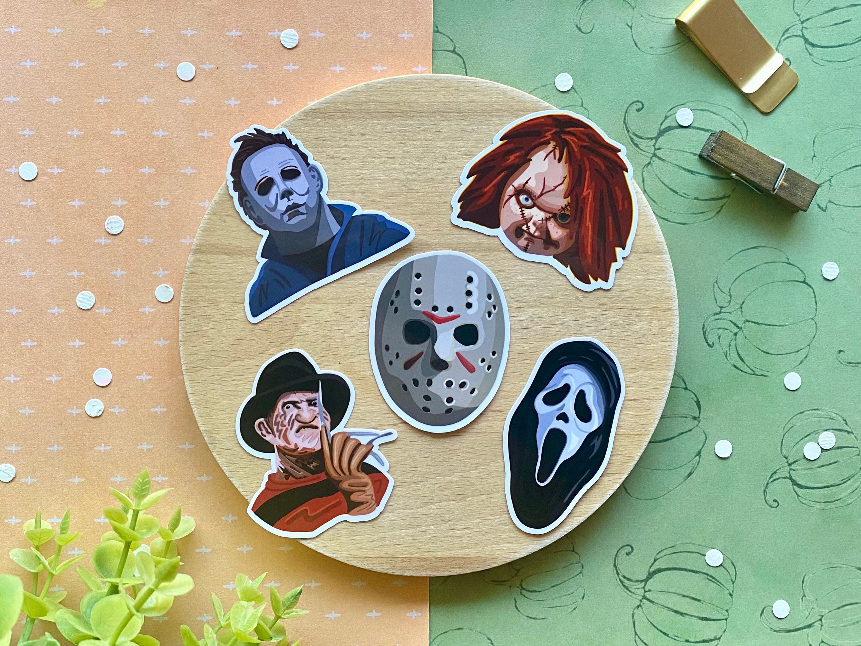 Horror Movie Villain Sticker Set Halloween Bad Guy Stickers - Etsy