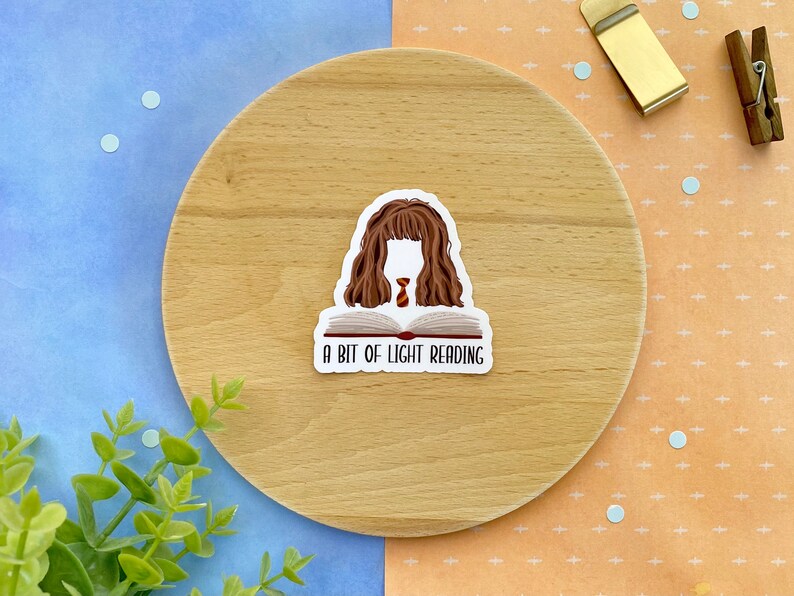 Hermione Book Sticker A Bit of Light Reading Quote Harry Potter ...