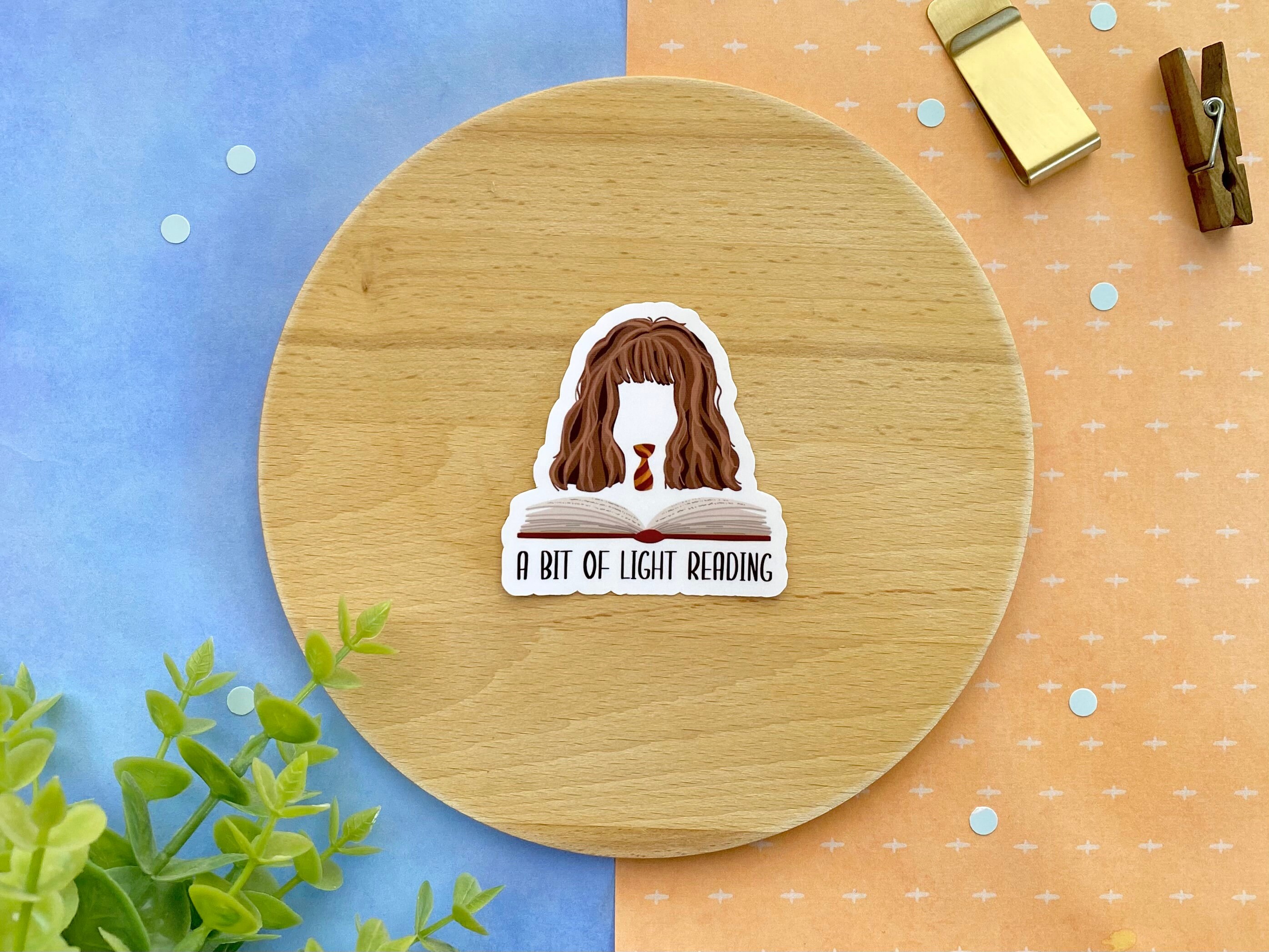 Hermione Book Sticker A Bit of Light Reading Quote Harry Potter ...