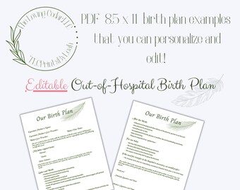 Birth Plan, Birth Center or Home Birth Plans, Birth Preferences ...