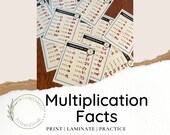 Multiplication Facts Worksheet and Times Table Pdf Instant - Etsy