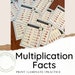 Multiplication Facts Worksheet and Times Table Pdf Instant Download | 0 ...
