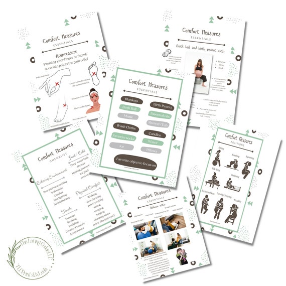 Comfort Measures Bundle Handouts Birth Education Midwife - Etsy