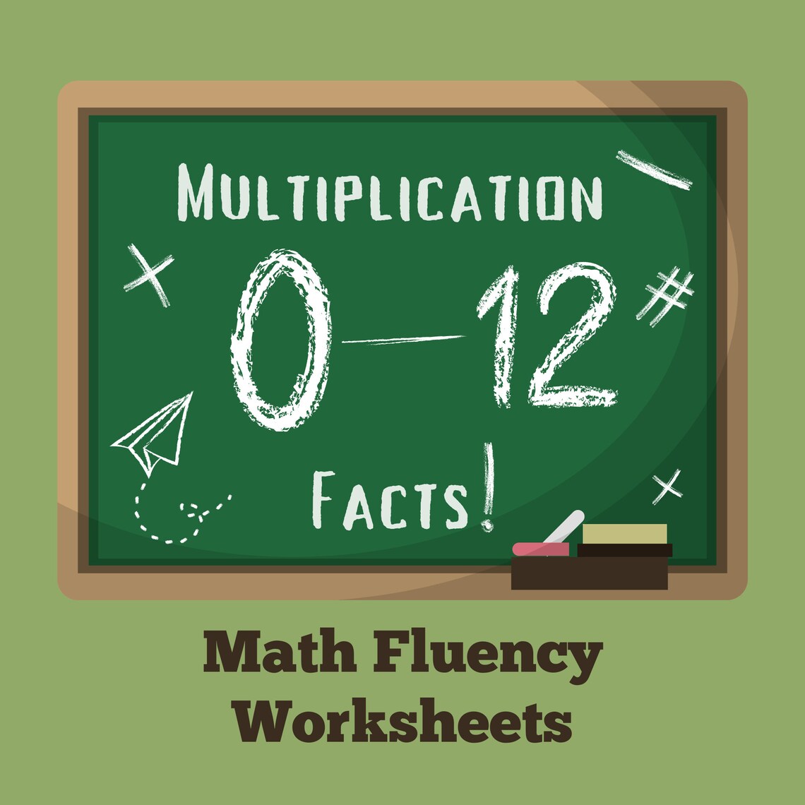 Multiplication Facts Worksheet And Times Table Pdf Instant Etsy