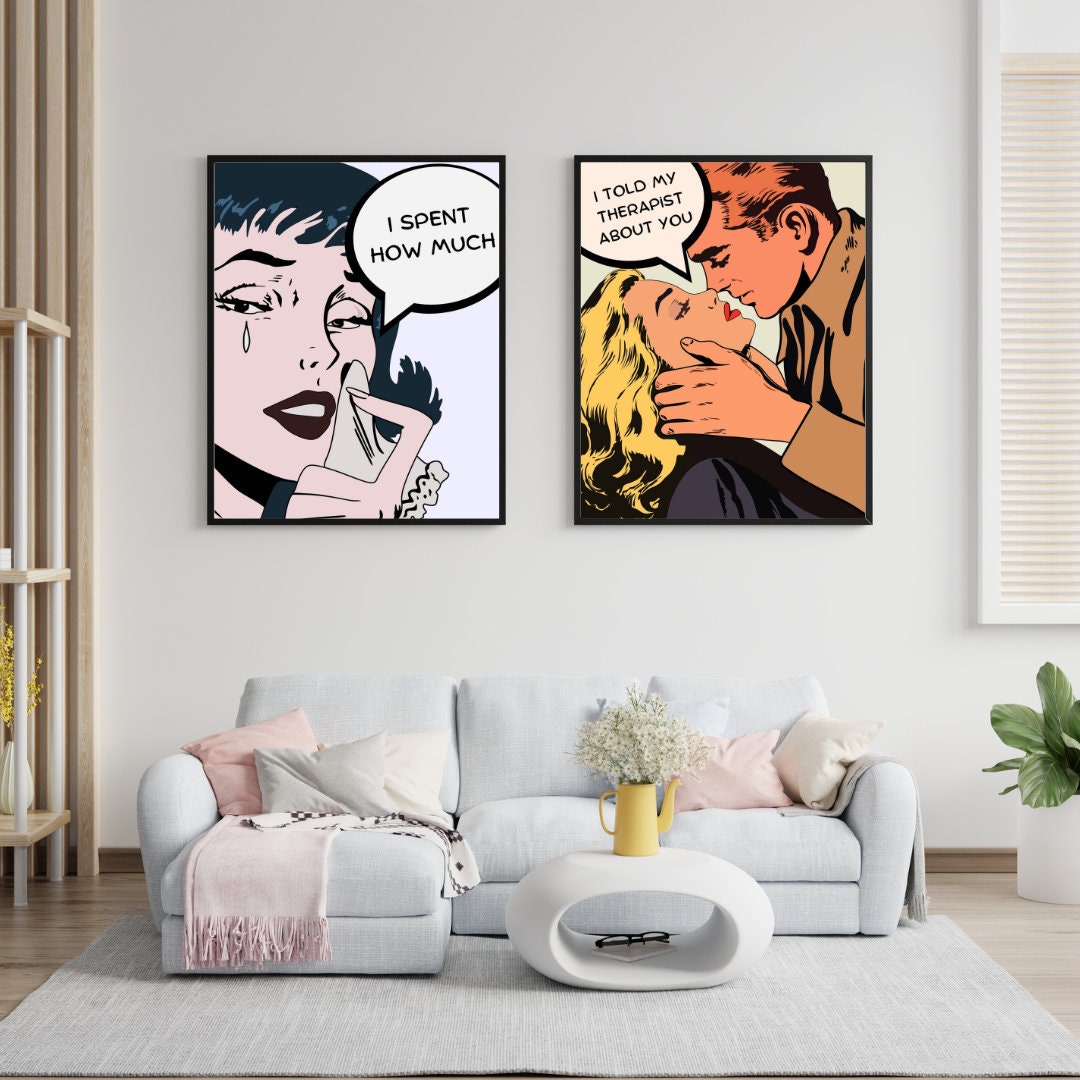 Retro Pop Art Poster | Vintage Comic Print | I Spent How Much Poster ...
