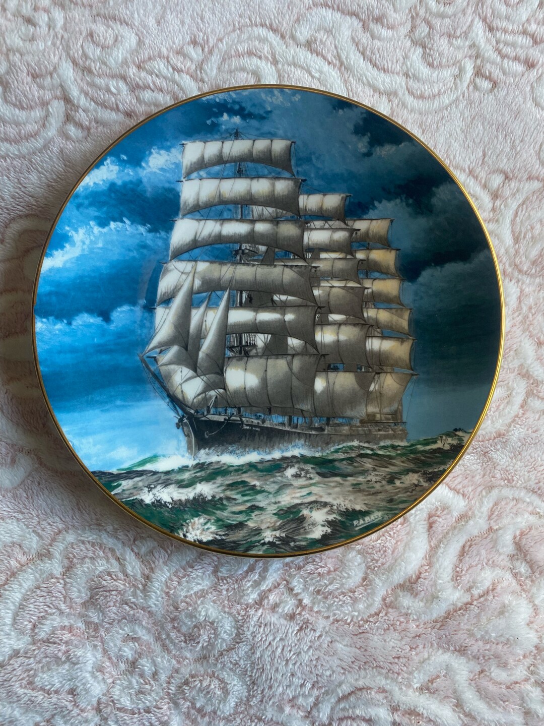 Vintage Wall Plate "sailing Ships of the World" Fine Bone China Home ...