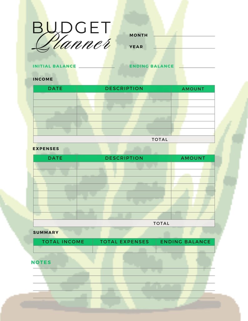 Digital Budget/financial Tracking Sheet - Etsy