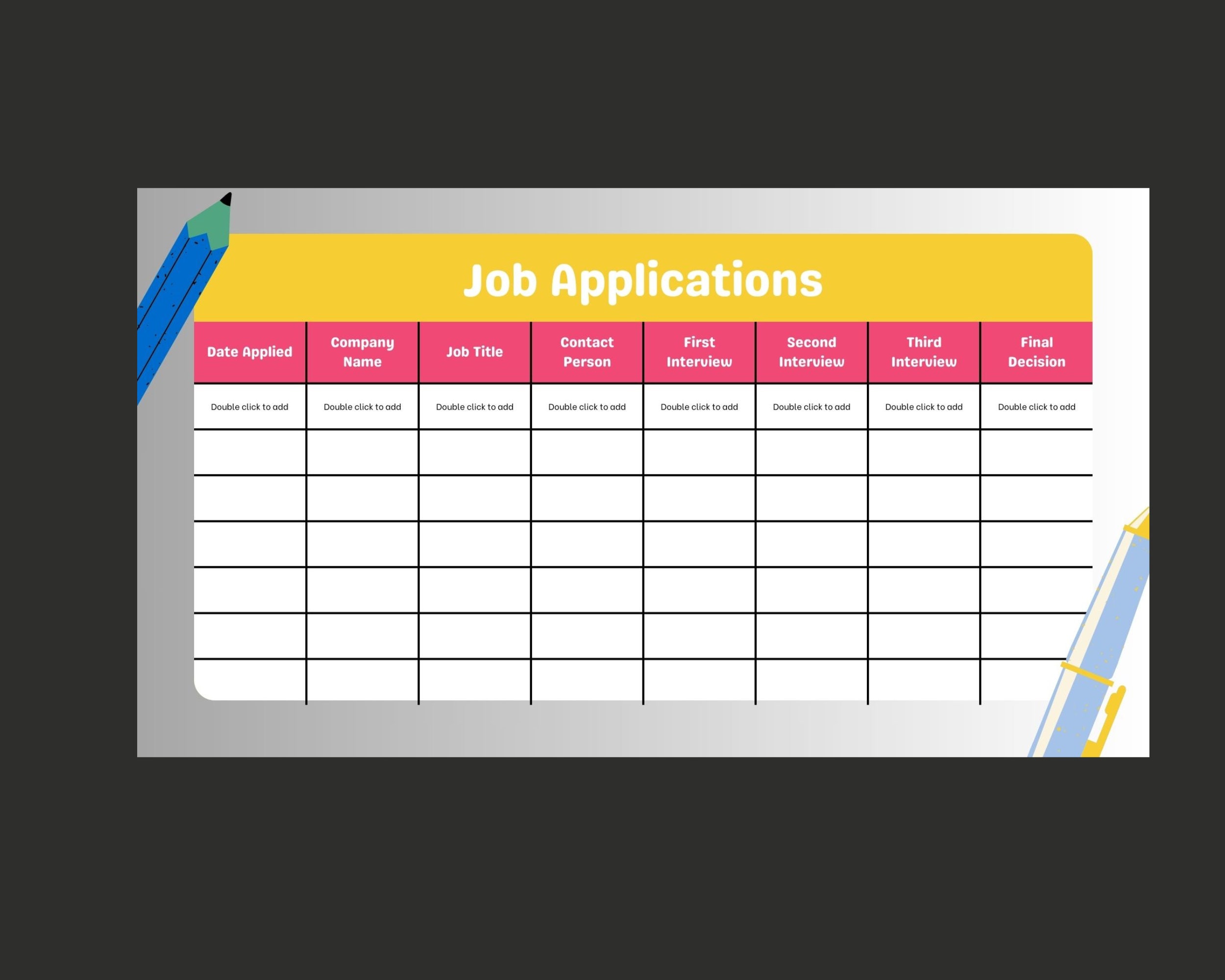 Career Planner- Printable and Digital. Check List for Work, Interview ...