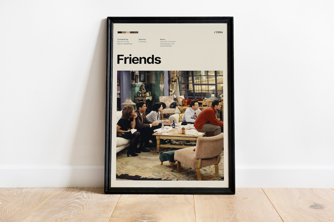 Friends Poster, Friends Poster Print, Minimalist Poster, Framed, Poster ...