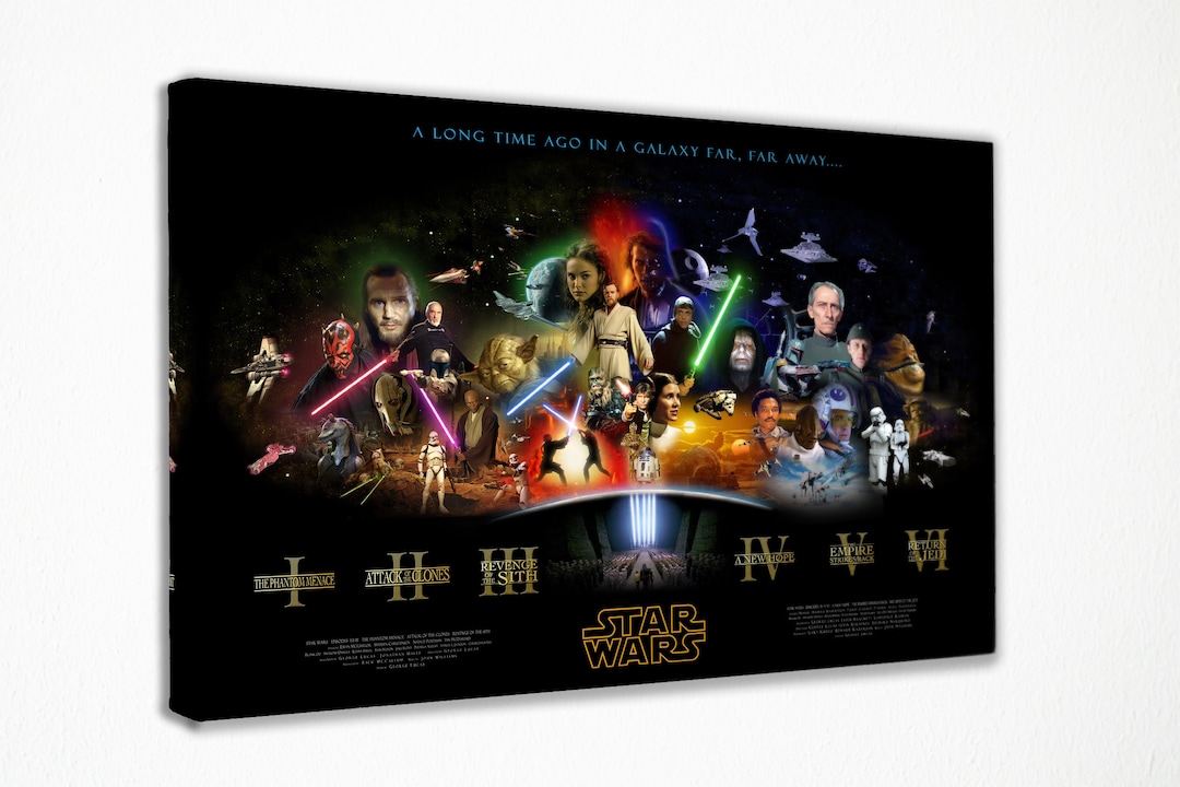 Star Wars Poster Set, Star Wars Poster Art, Star Wars Posters, Canvas ...
