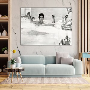 Scarface Jacuzzi Poster, Classic Cult Film Art, Living Room Wall Decor ...