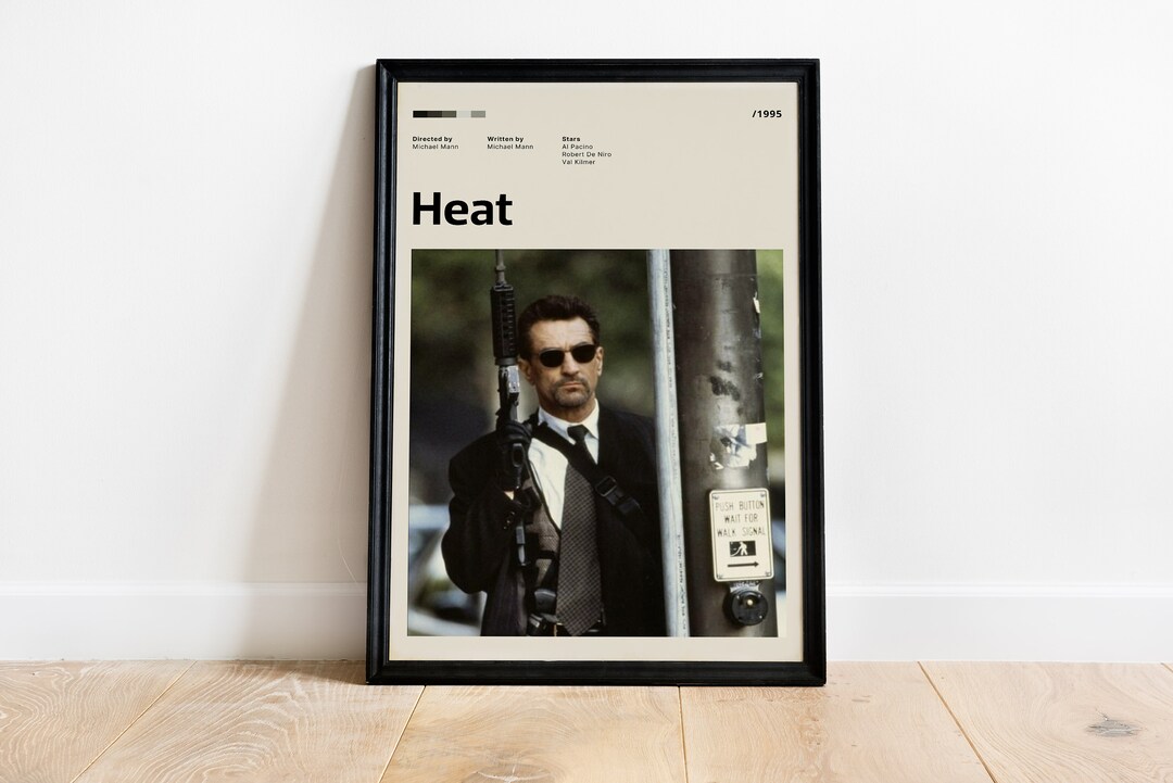 Heat Poster, Heat Movie Poster Print, Minimalist Poster, Framed, Poster ...