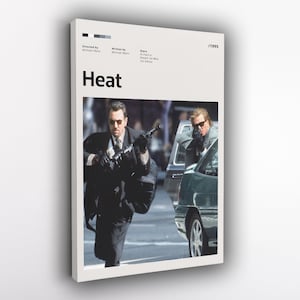 Heat Poster, Heat Movie Poster Print, Minimalist Poster, Framed, Poster ...