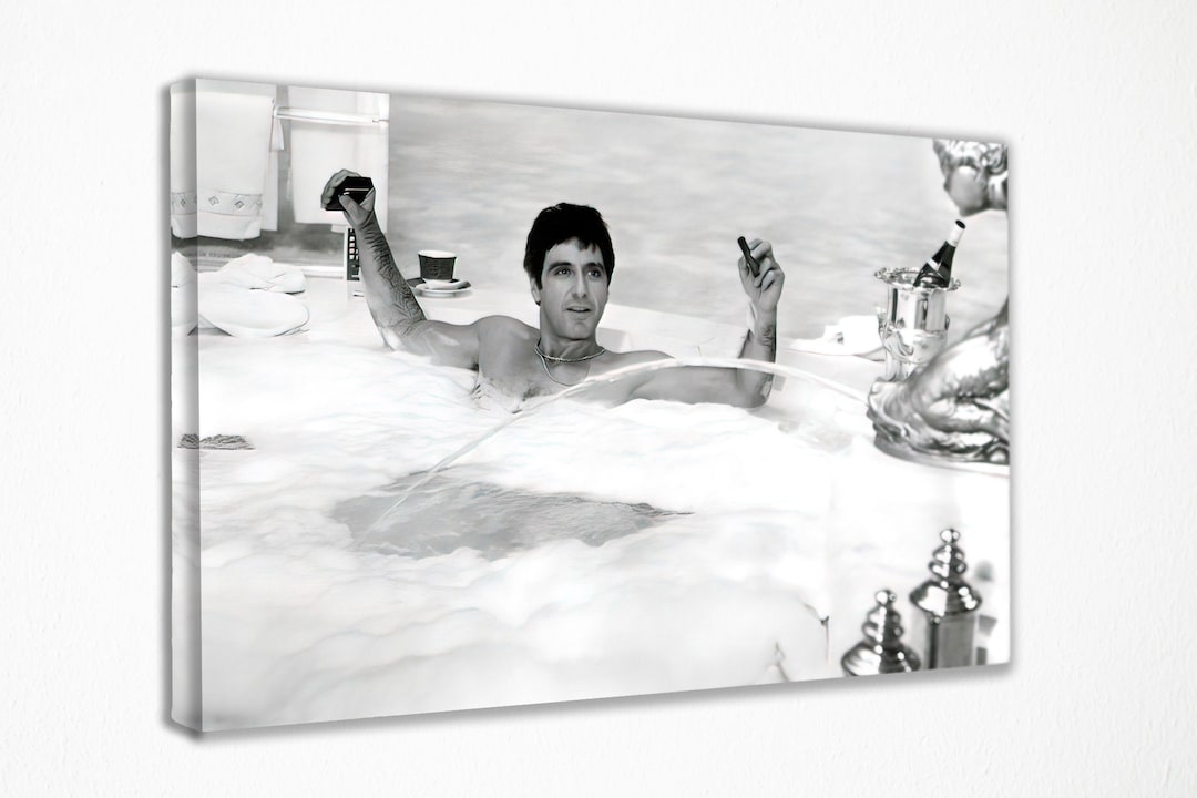 Scarface Jacuzzi Poster, Classic Cult Film Art, Living Room Wall Decor ...