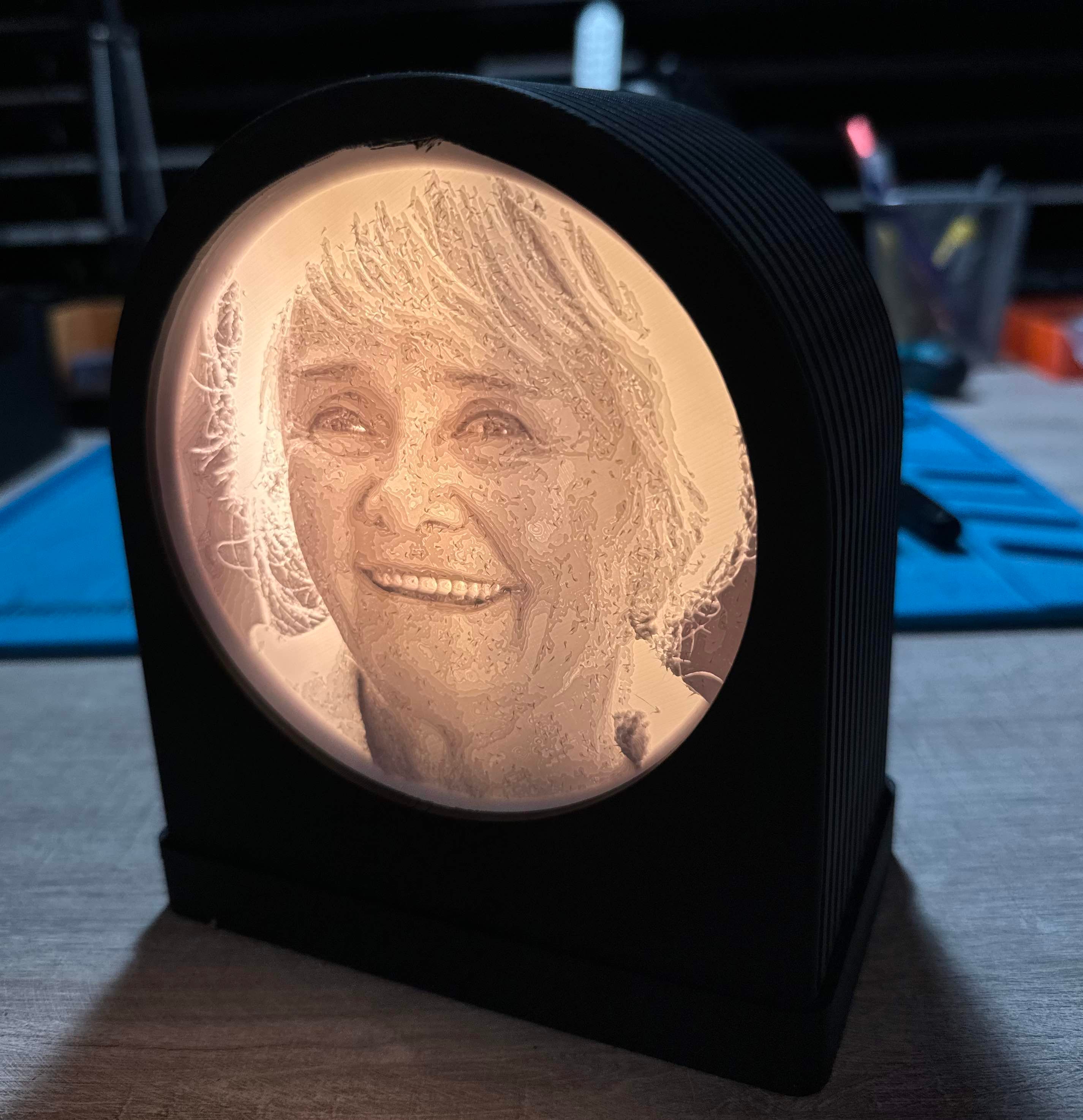 Single Lithophane Holder 50s Style neolitho 3D Printable - Etsy