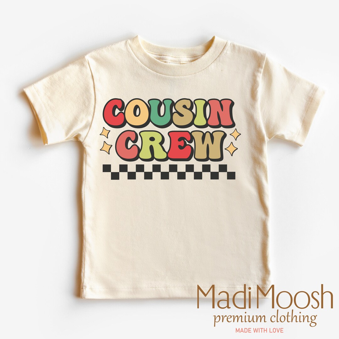 Cousin Crew Shirt - Retro Cousin Toddler Tee - Colorful Cousin Crew Kids Shirt - Adult, Youth ...