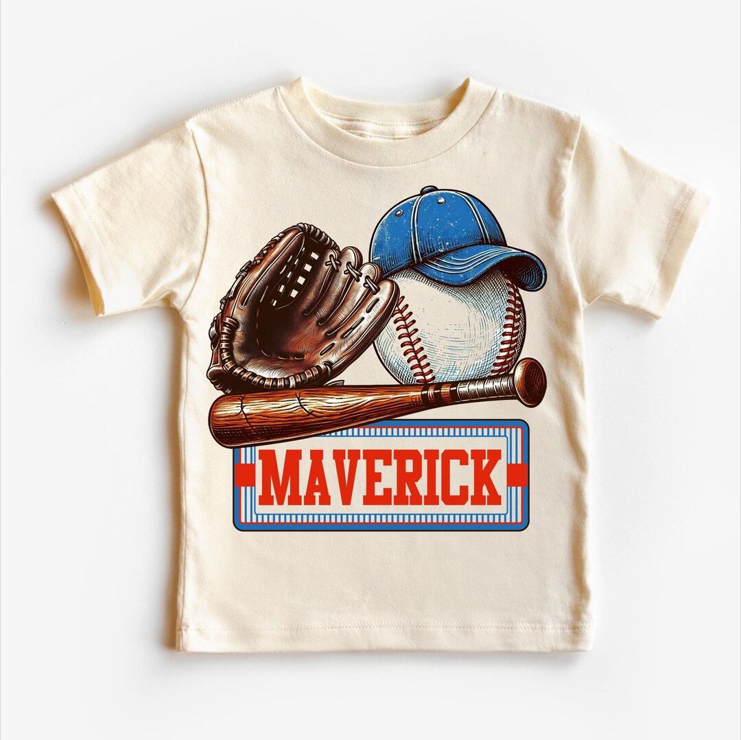 Personalized Retro Baseball Shirt | Kids Name Baseball Tee | Custom ...