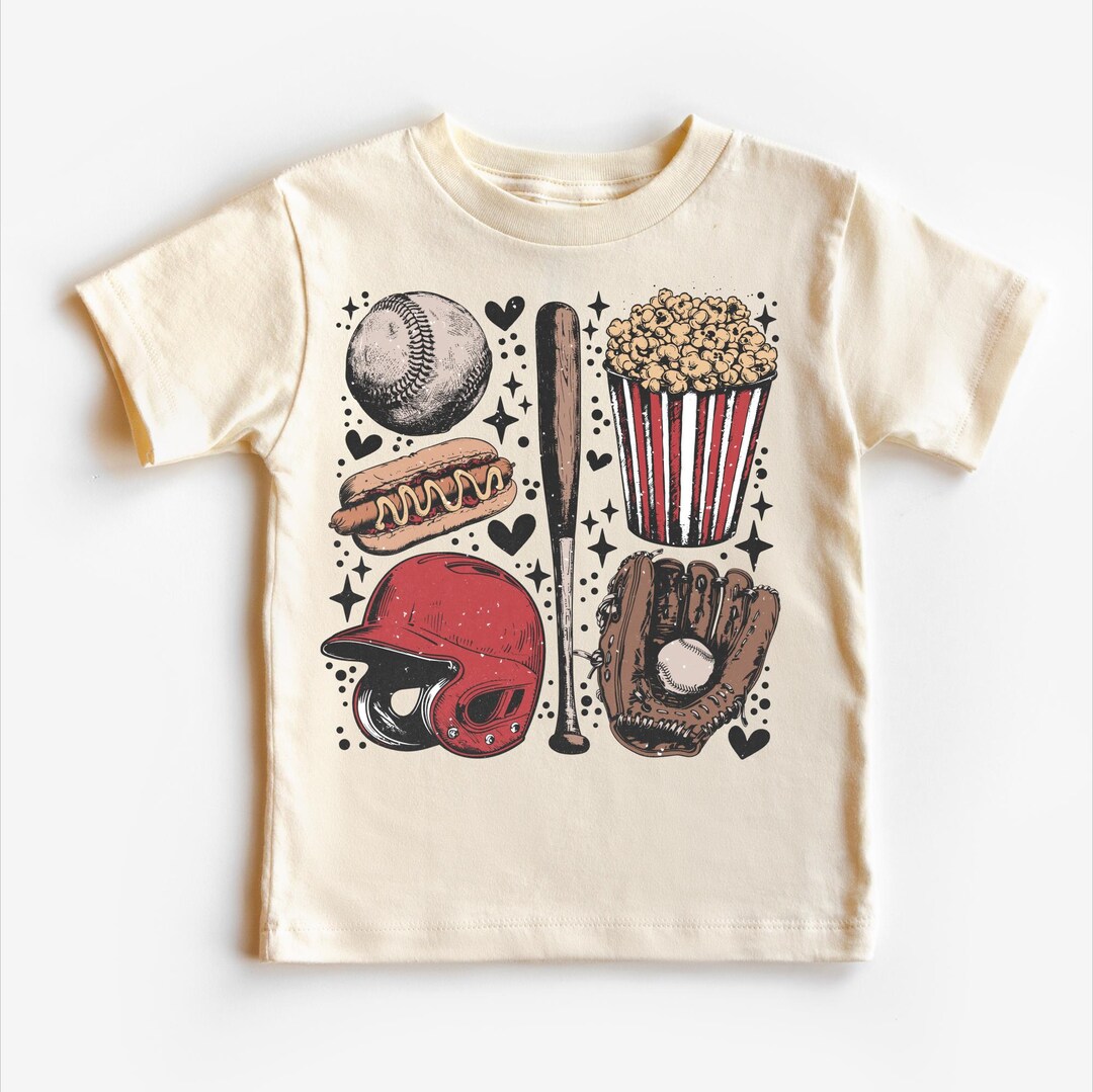 Kids Retro Baseball Shirt: Natural Sports Tee - Etsy