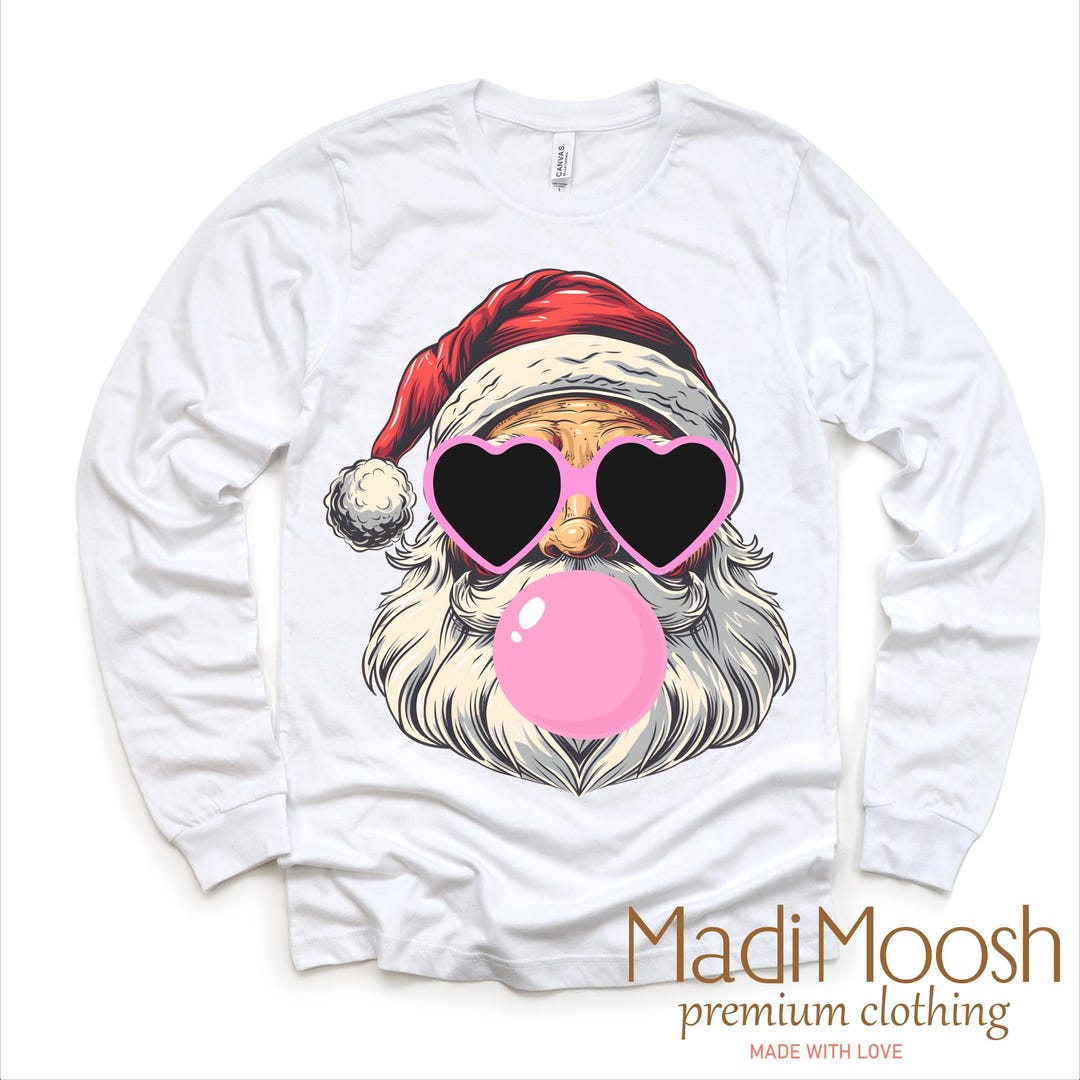 Santa Claus Christmas Shirt Cute Sants Blowing Bubbles Christmas Tee - Etsy