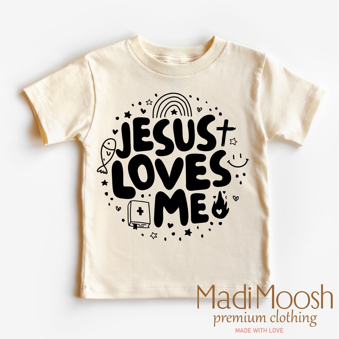 Jesus Loves Me Toddler Shirt - Christian Kids Shirt - Bible School ...