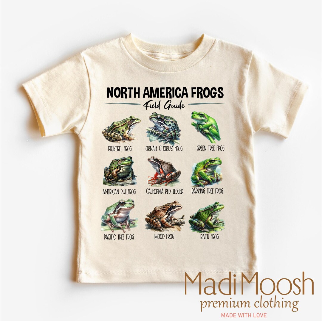 Kids Retro Names of Frogs Shirt -types of Frogs Shirt - Cute Kids Frog ...