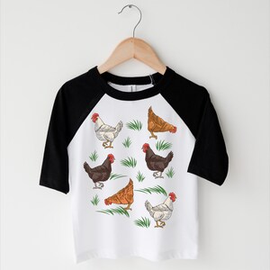 Cute Chicken Farmer Retro Rooster Shirt | Chicken Lovers Shirt, Long ...