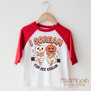 I Scream for Ice Cream Shirt - Halloween Toddler Tee - Funny Halloween ...