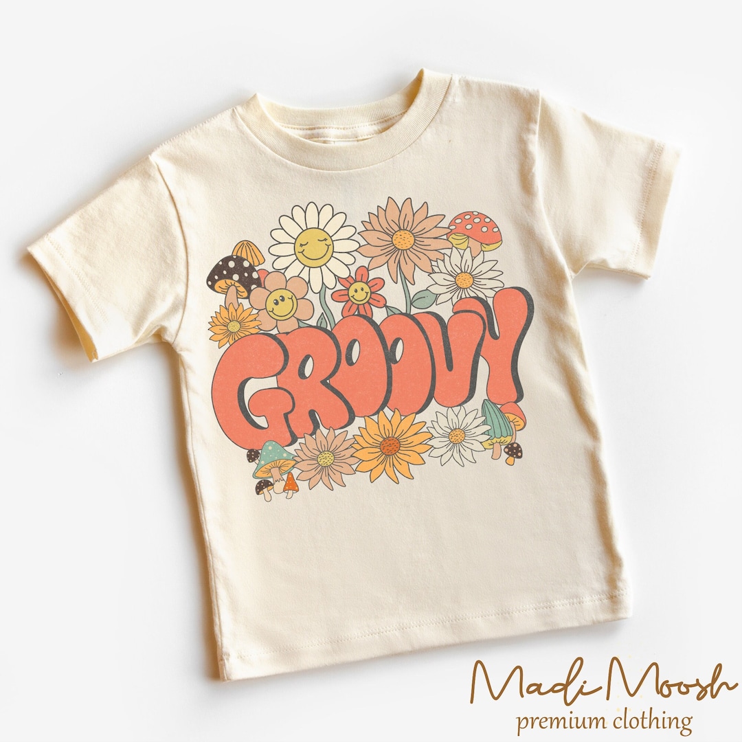 Groovy Kids Shirt - Boho Toddler Tee - Hippie Kids Flowers Shirt - Etsy