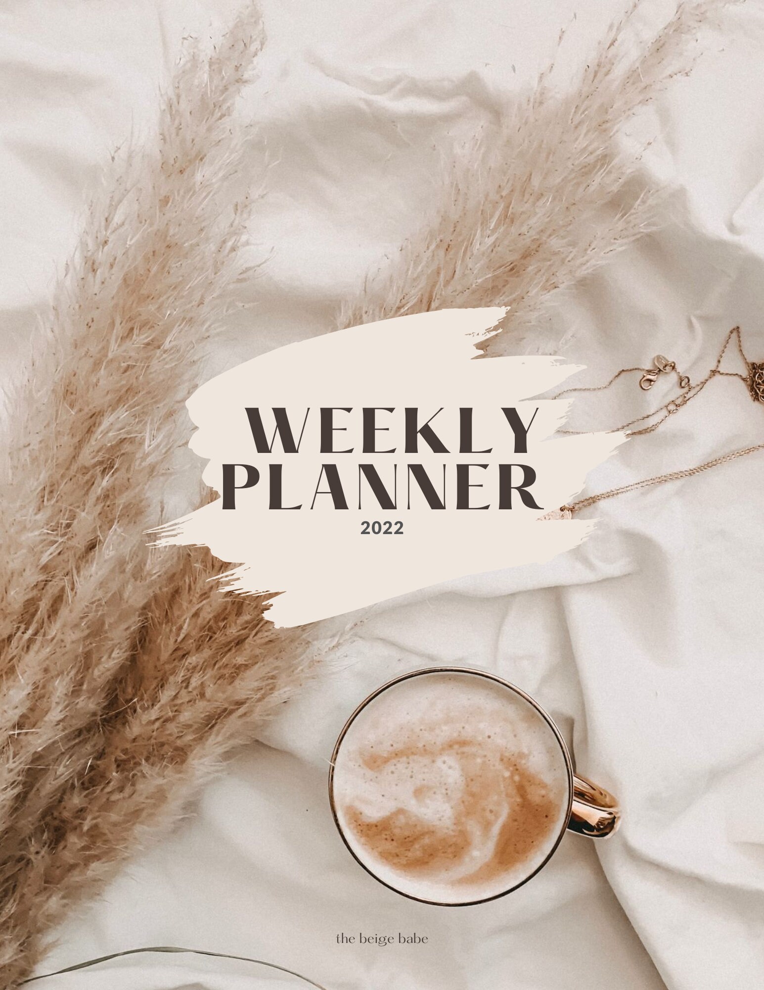 Beige Aesthetic Simple Weekly / Monthly Planner - Etsy