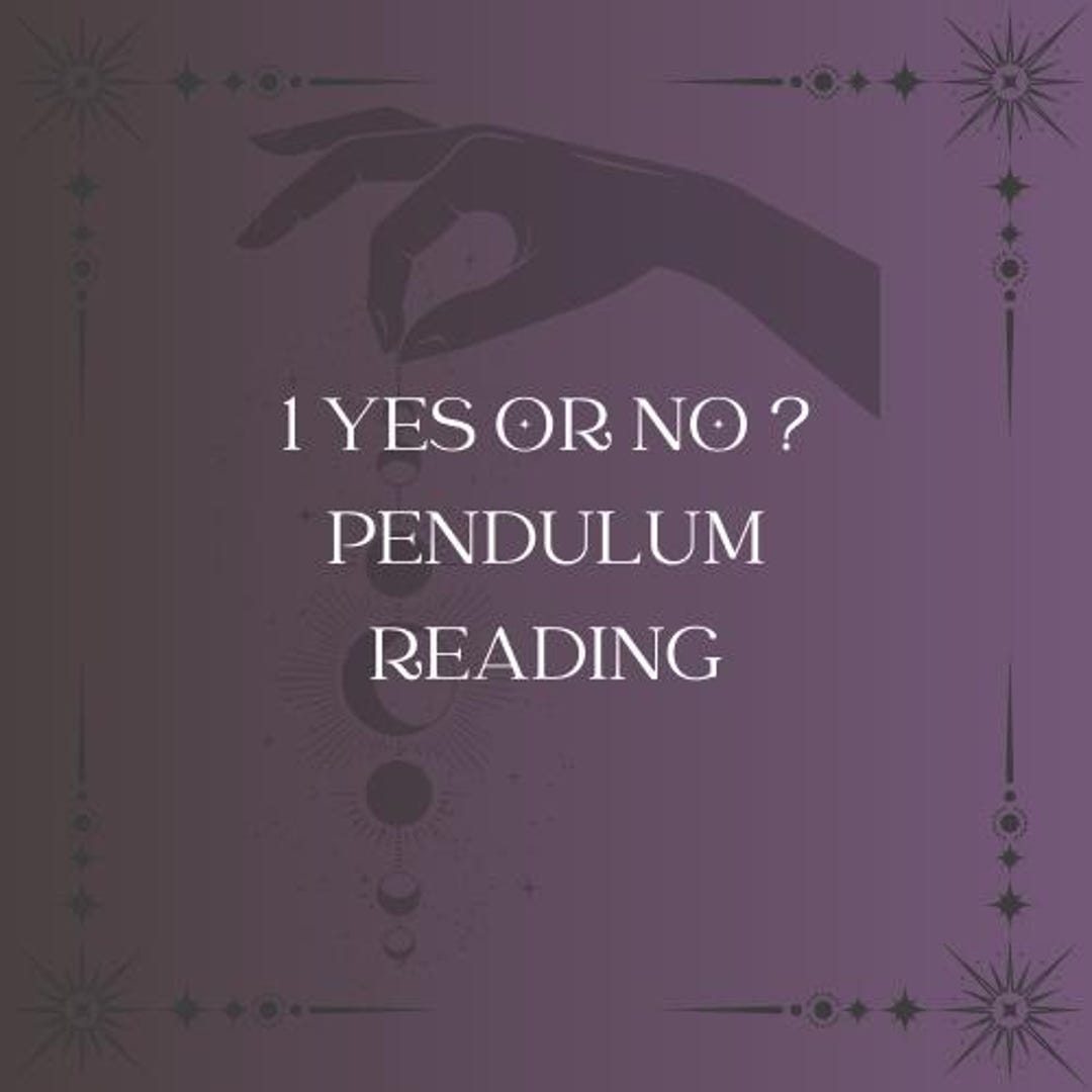 1 Yes or No Pendulum Reading | Spiritual Guidance | Psychic Reading - Etsy