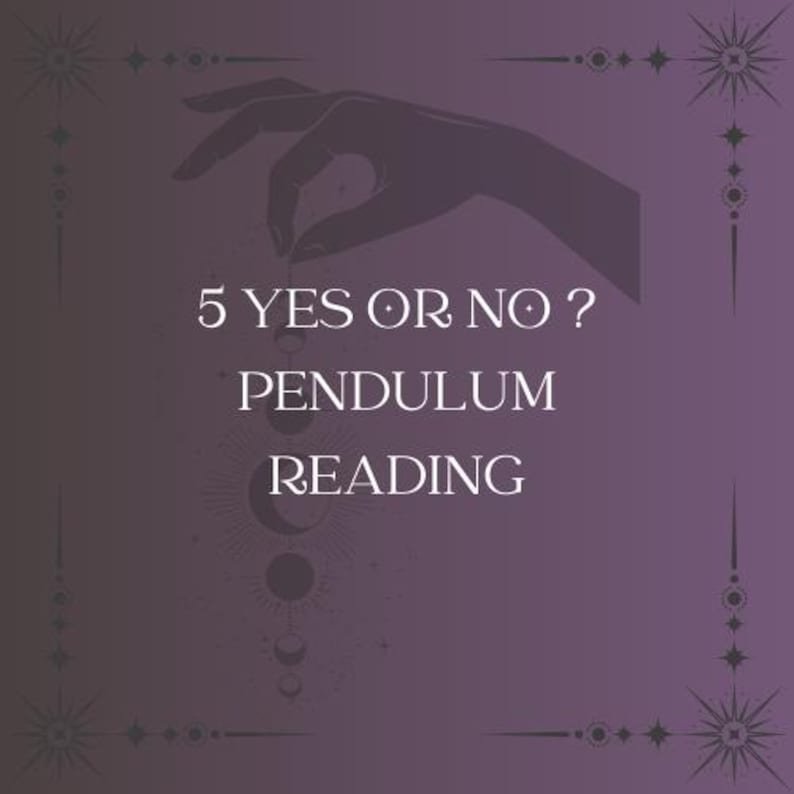 5 Yes or No Questions Pendulum Reading | Spiritual Guidance | Psychic Reading - Etsy