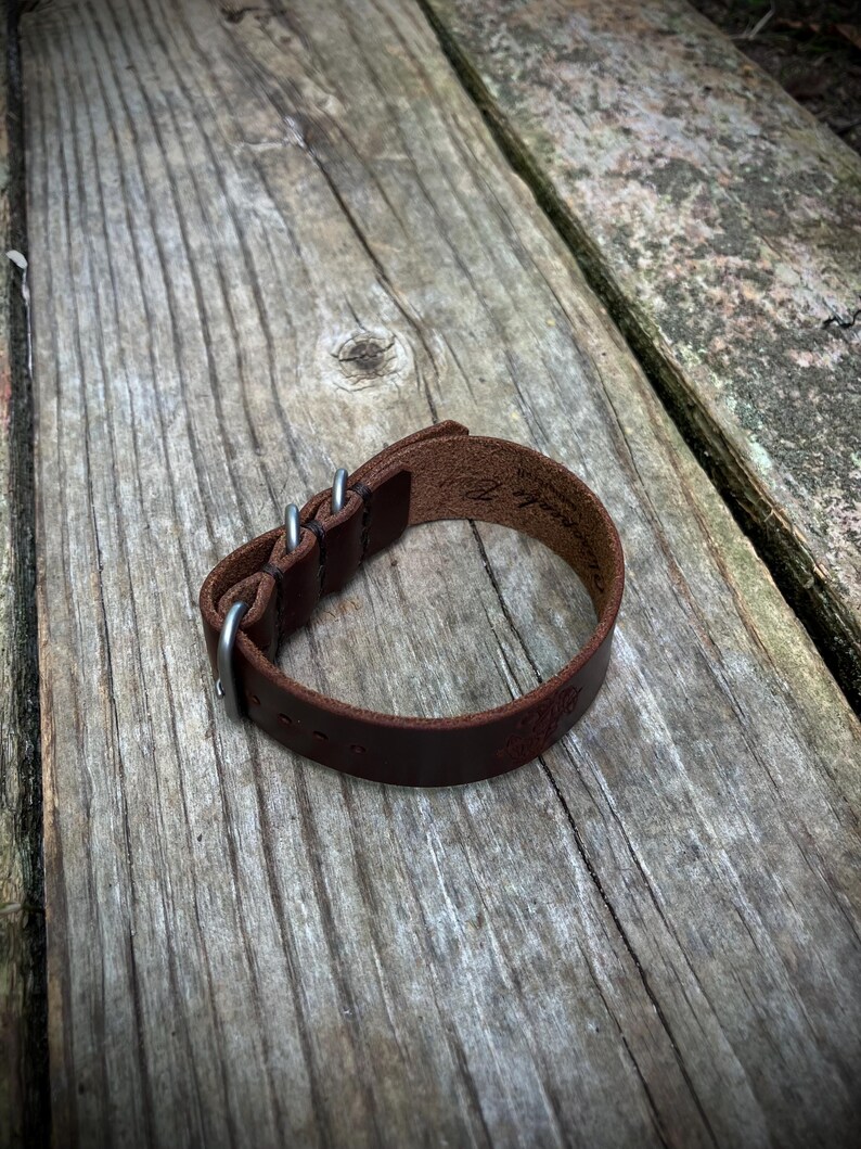 Horween Leather Single Pass NATO Style Watch Strap Band 20mm - Etsy