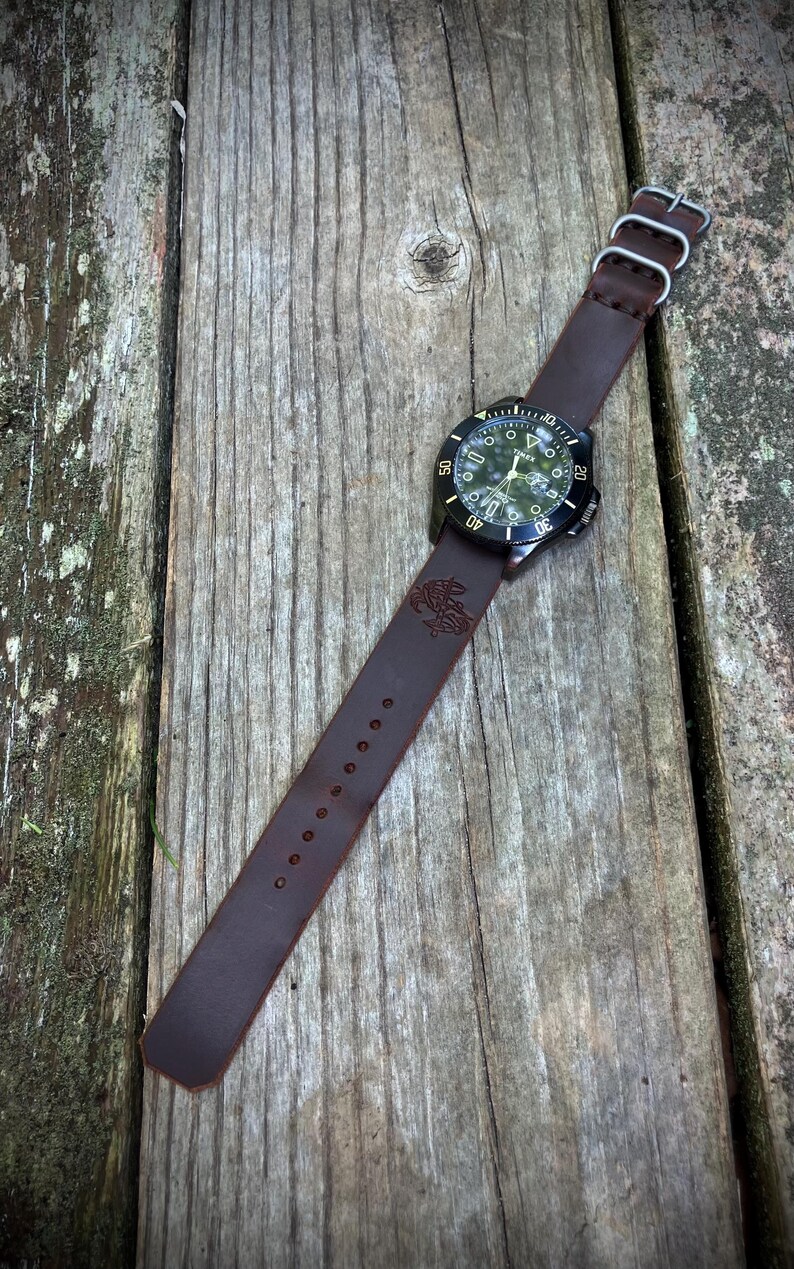 Horween Leather Single Pass NATO Style Watch Strap Band 20mm - Etsy