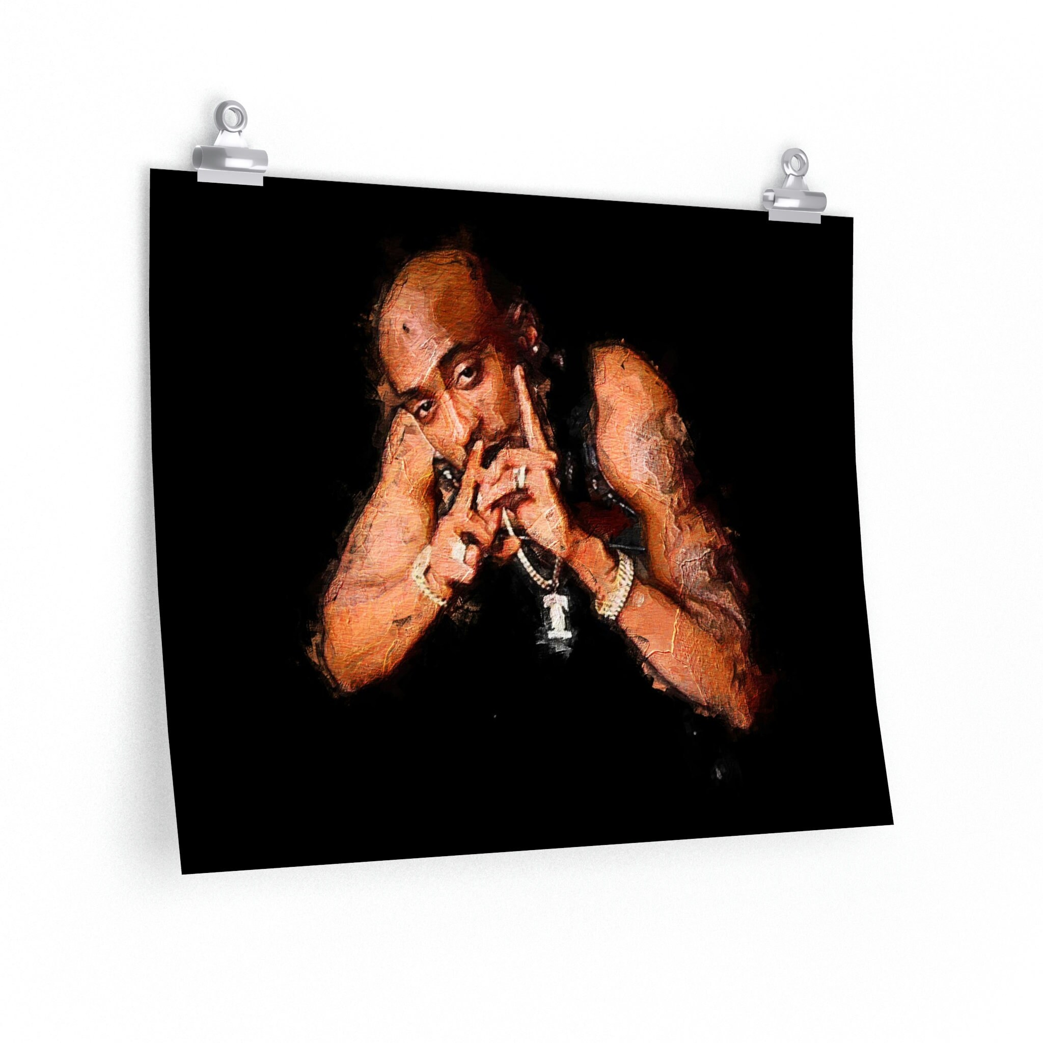 Tupac Shakur 2pac Tupac Rappeur Hip Hop Poster Conçu & Vendu Par ...