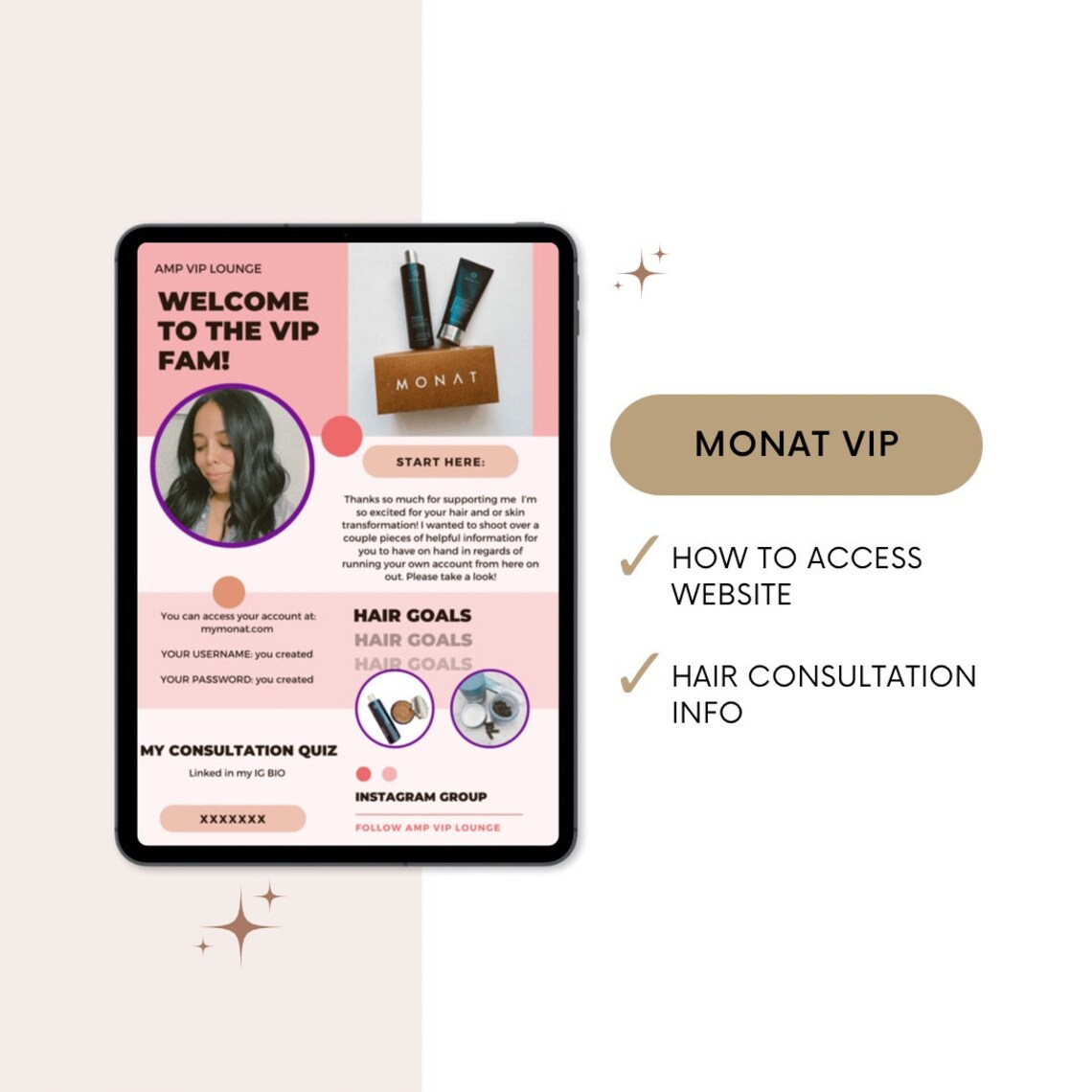 Monat VIP Welcome Letter Template | Digital Template | Monat Template ...