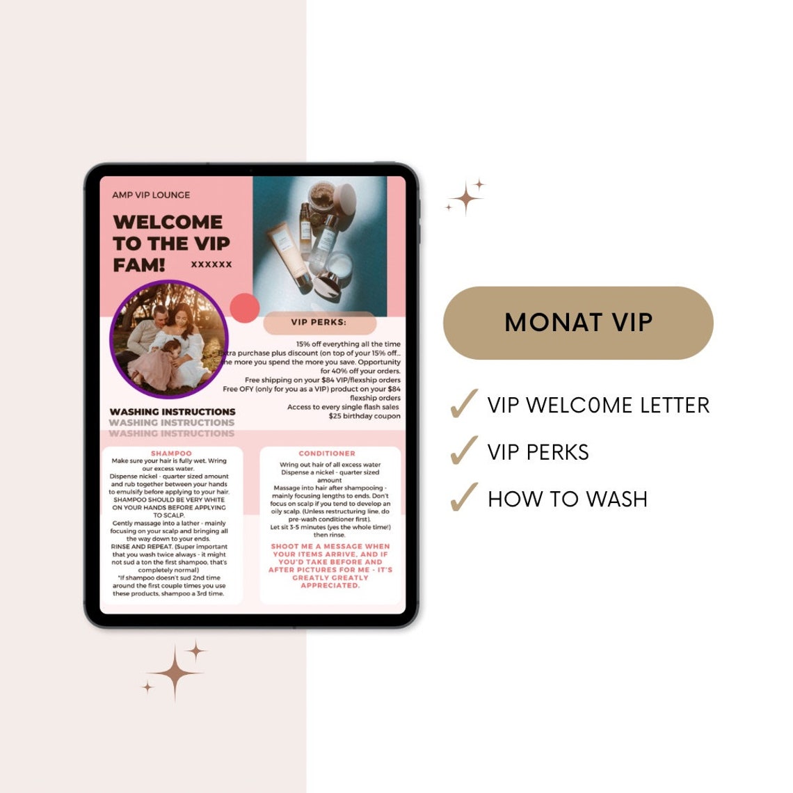 Monat VIP Welcome Letter Template | Digital Template | Monat Template ...