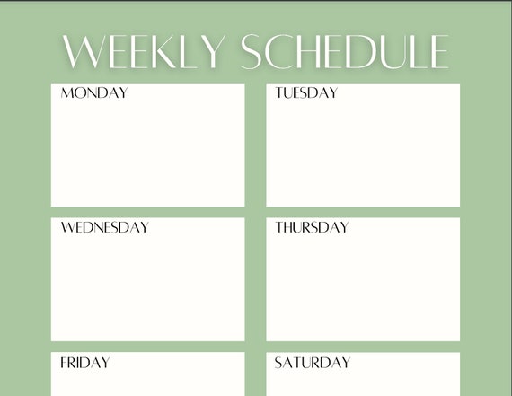 Minimalist Weekly Planner - Etsy