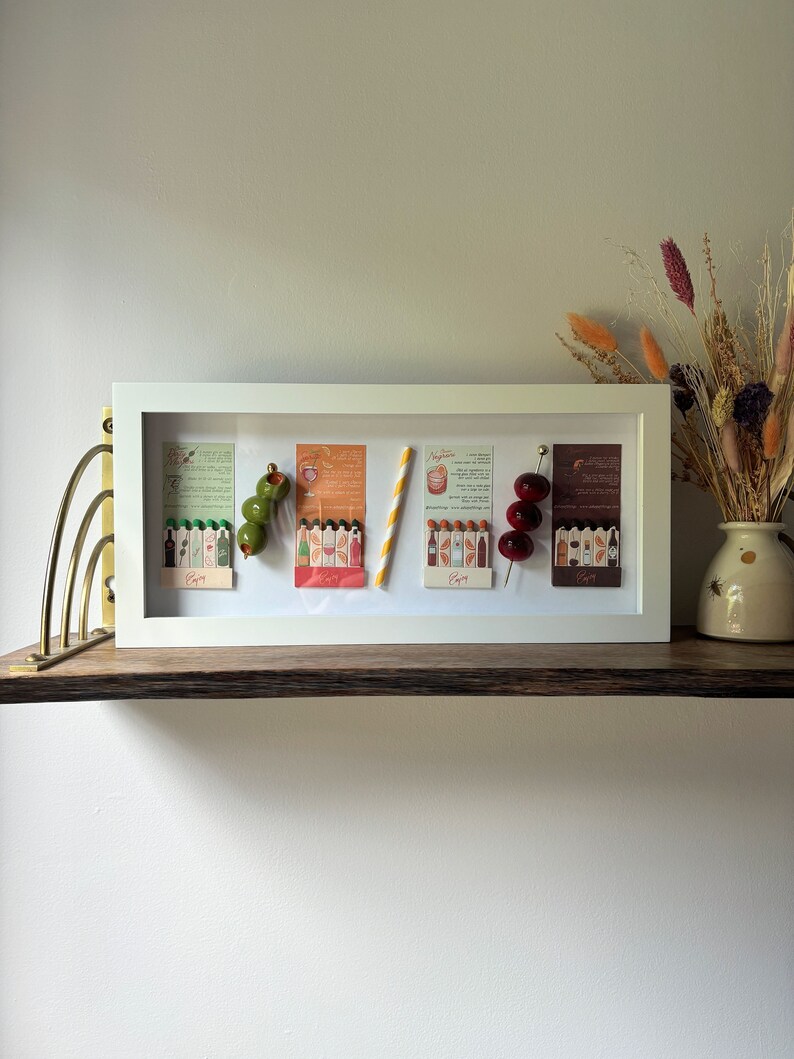 Cocktail Recipe Matchbook Art: Martini, Aperol Spritz, Negroni ...